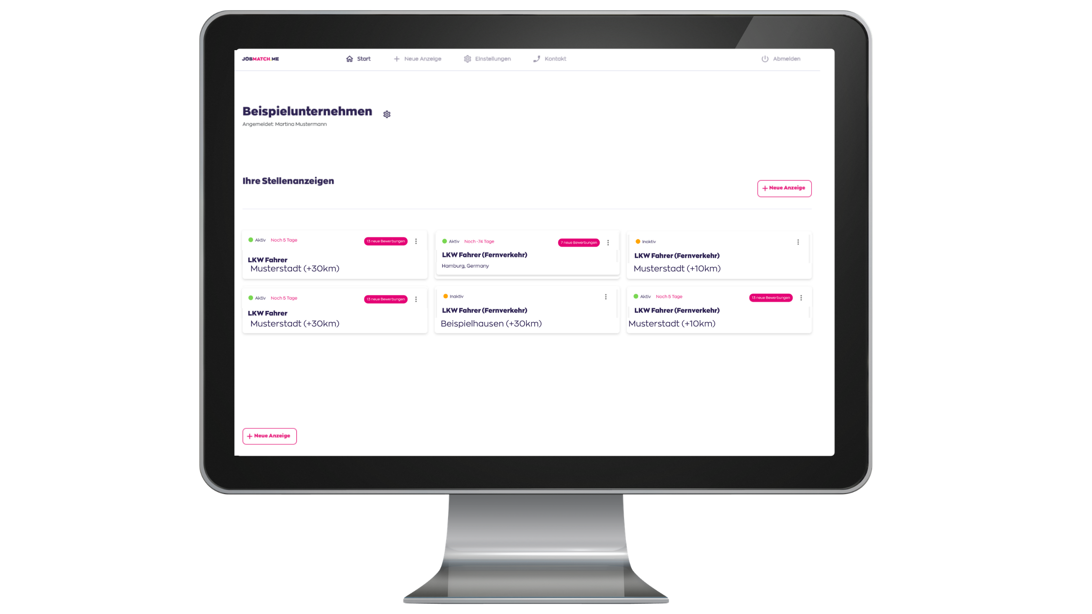 Der JobMatch Bewerbermanagement-Bereich für Logistik